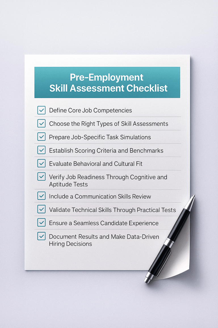 Build a Pre-Employment Skill Assessment Checklist | Skillrobo